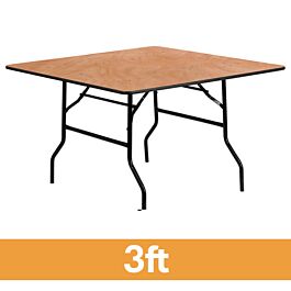 3ft - Square Wooden Banqueting Table